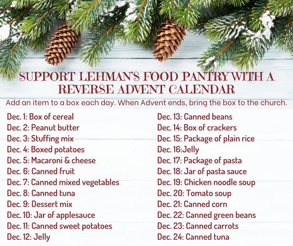 Embrace the Advent season - Lehman Memorial United Methodist Church