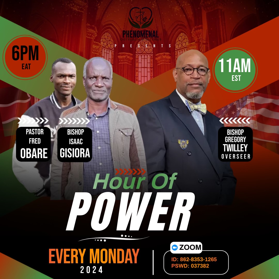 Monday 1 Hour of Power with Kenya @10am - Phenomenal Outreach Ministries