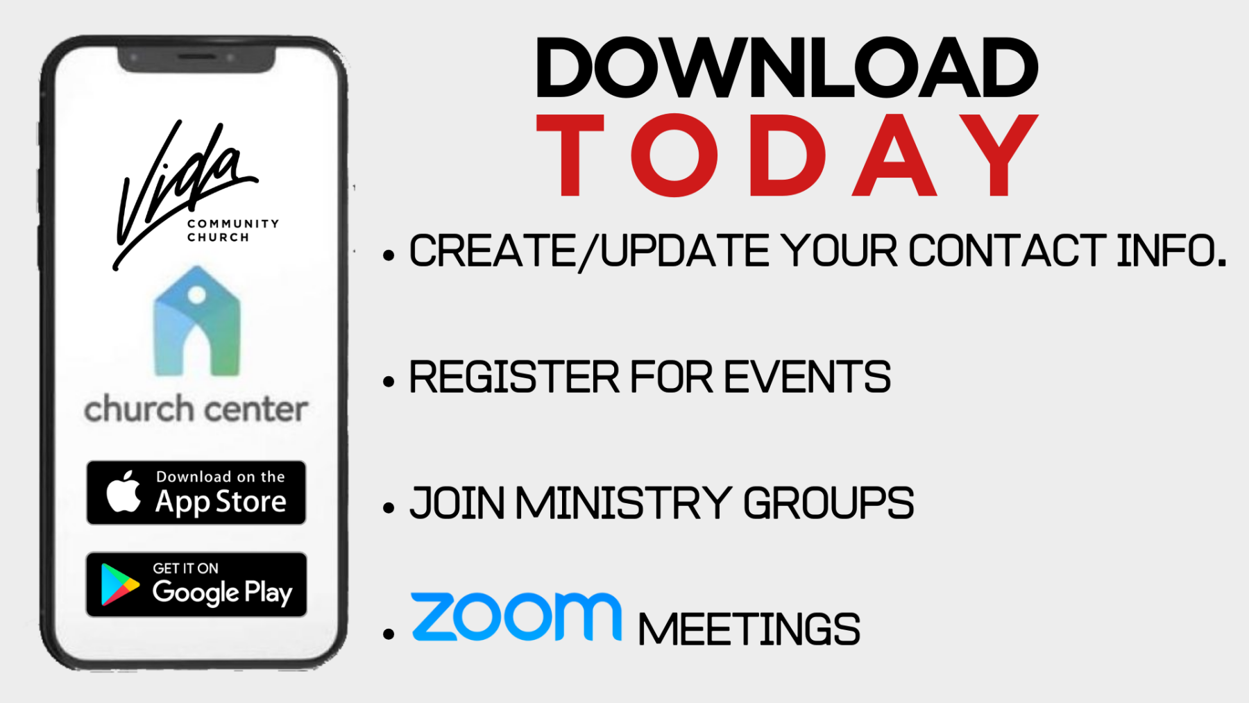 Church Center App | Aplicación de Church Center - Vida Community