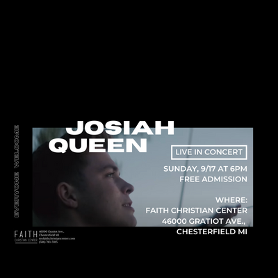 Josiah Queen Live in Concert - Faith Christian Center