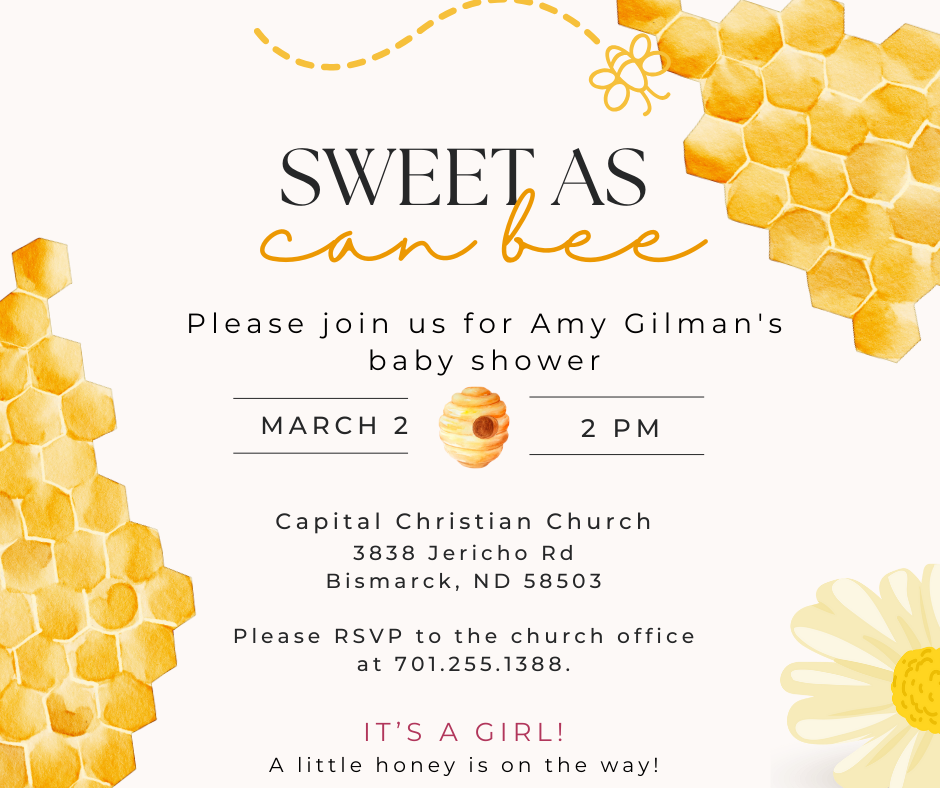 Baby Shower for Amy Gilman Rescheduled | Mar. 2 - Capital Church