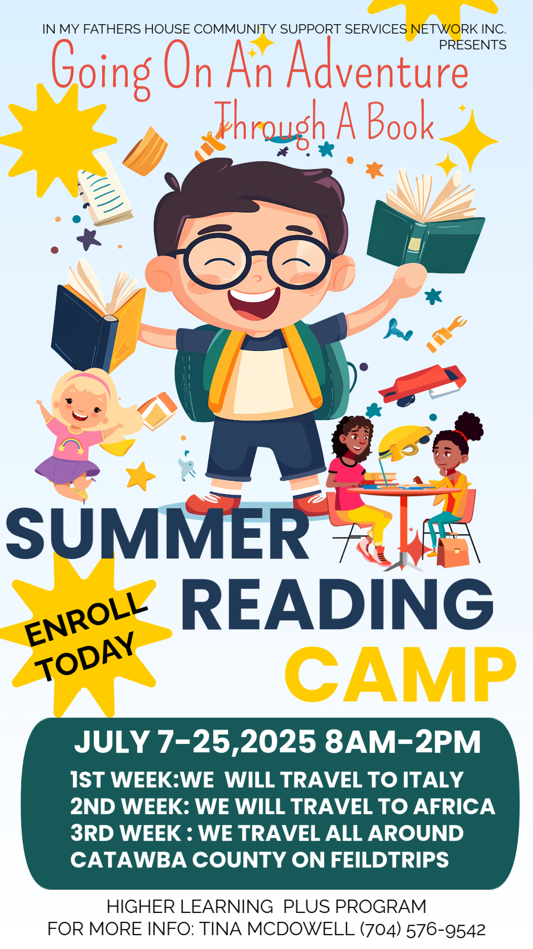 Summer Reading Camp 2025 - In My Fathers House Community Support ...