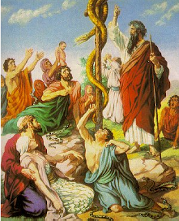 Just as Moses lifted up the snake in the wilderness, so the Son of Man ...