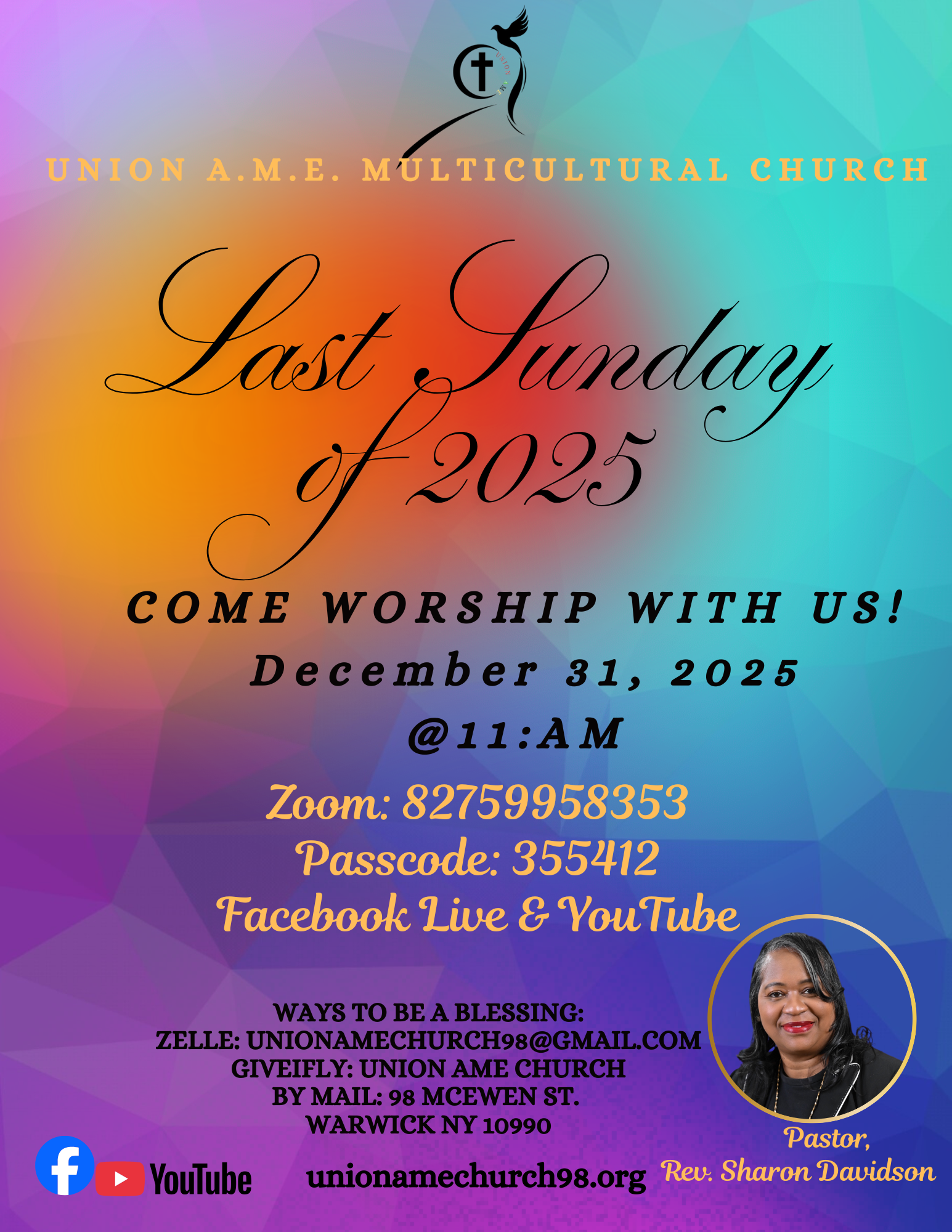 Last Sunday Of 2025 - Union A.M.E. Church