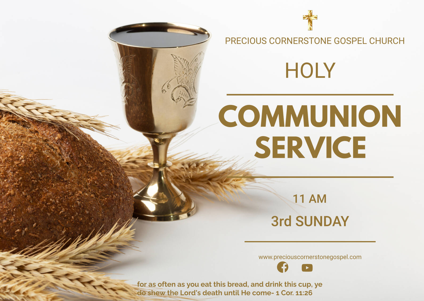 Sunday Morning Worship/Communion - Precious Cornerstone Gospel Church