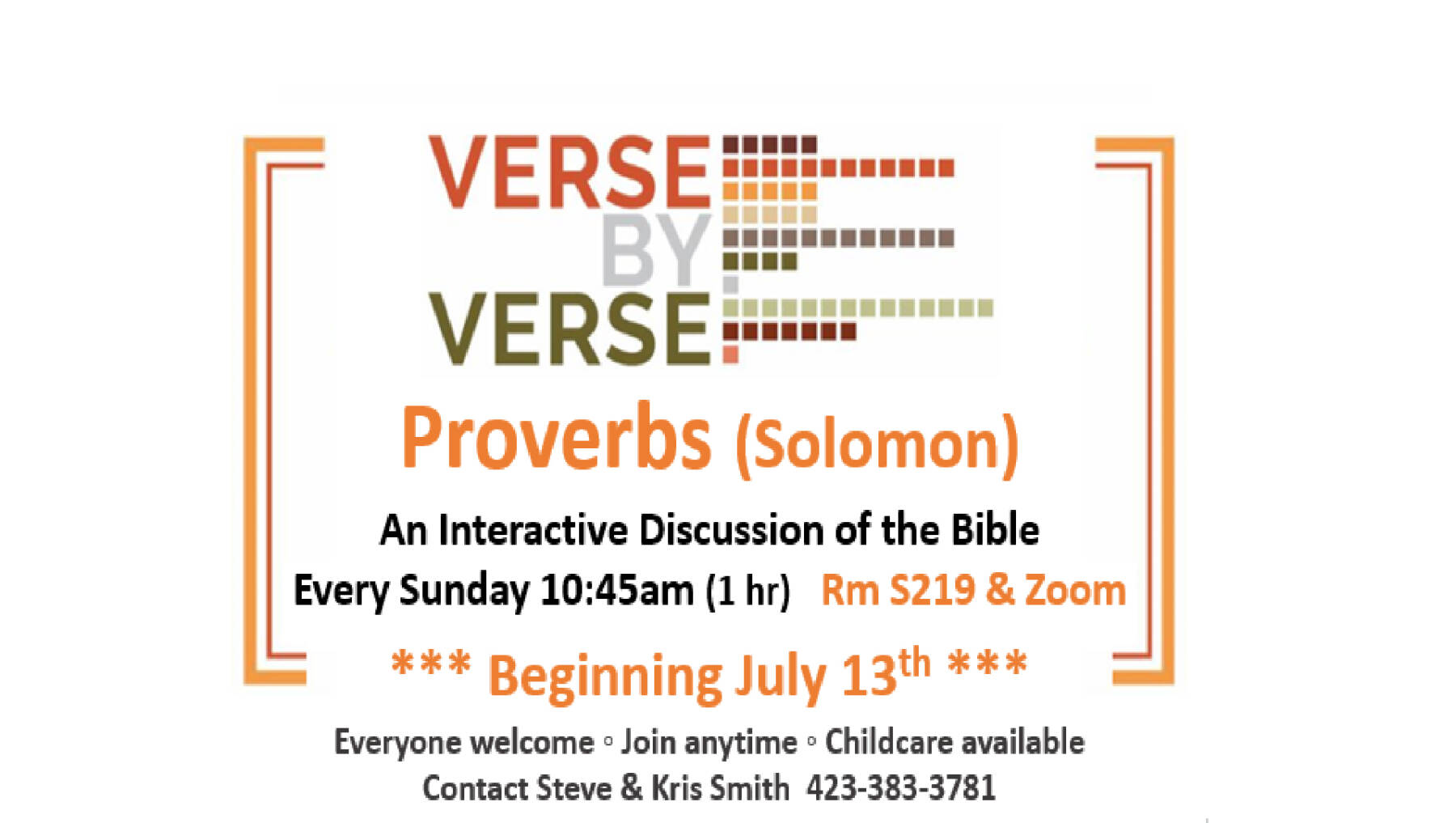 Sunday morning Verse-by-verse Study of Proverbs - Celebration Church ...