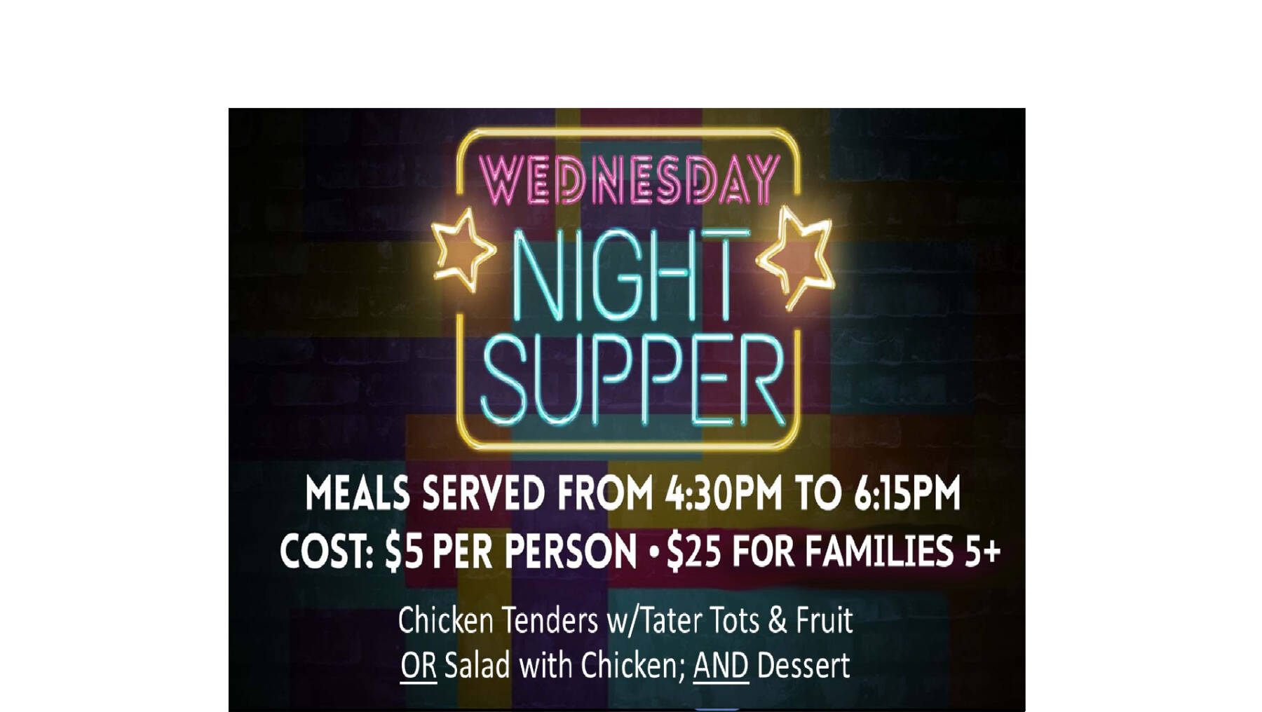 Wednesday Night Family Supper - Celebration Church Tri-Cities