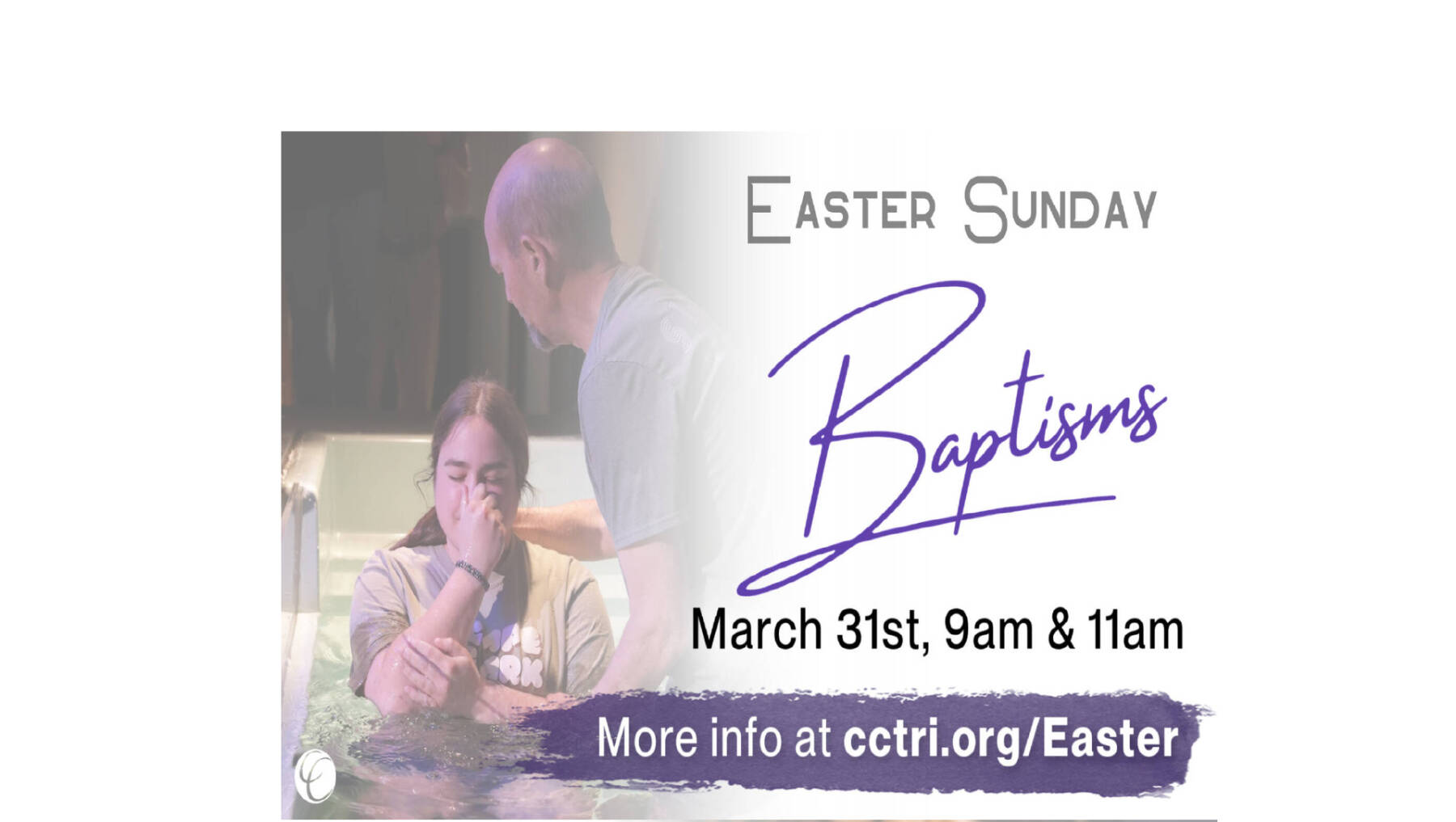 Easter Baptism - 9:00 Service & 11:00 Service - Celebration Church Tri ...
