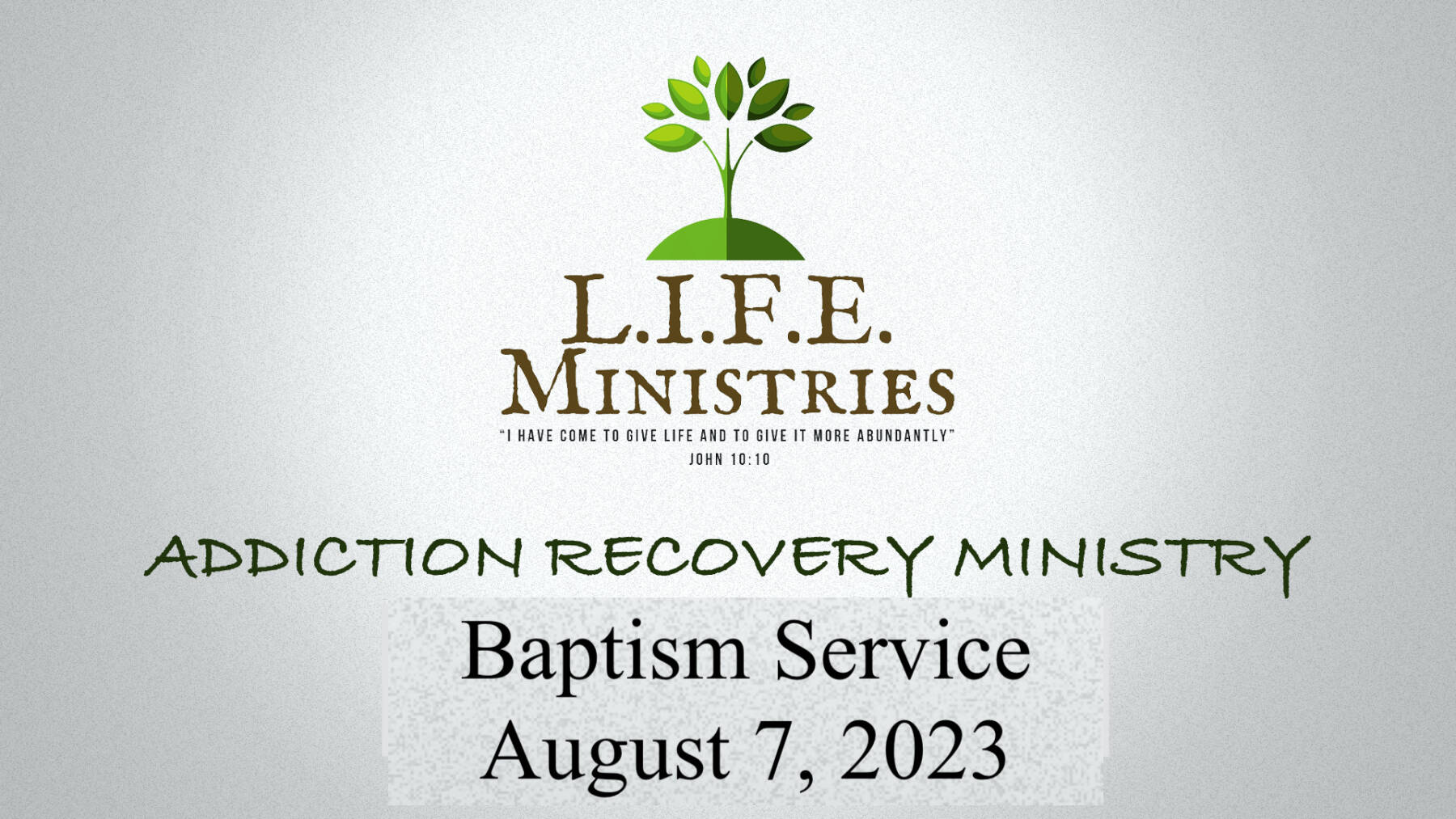 L.I.F.E. Baptism Service - Winterville Baptist Church
