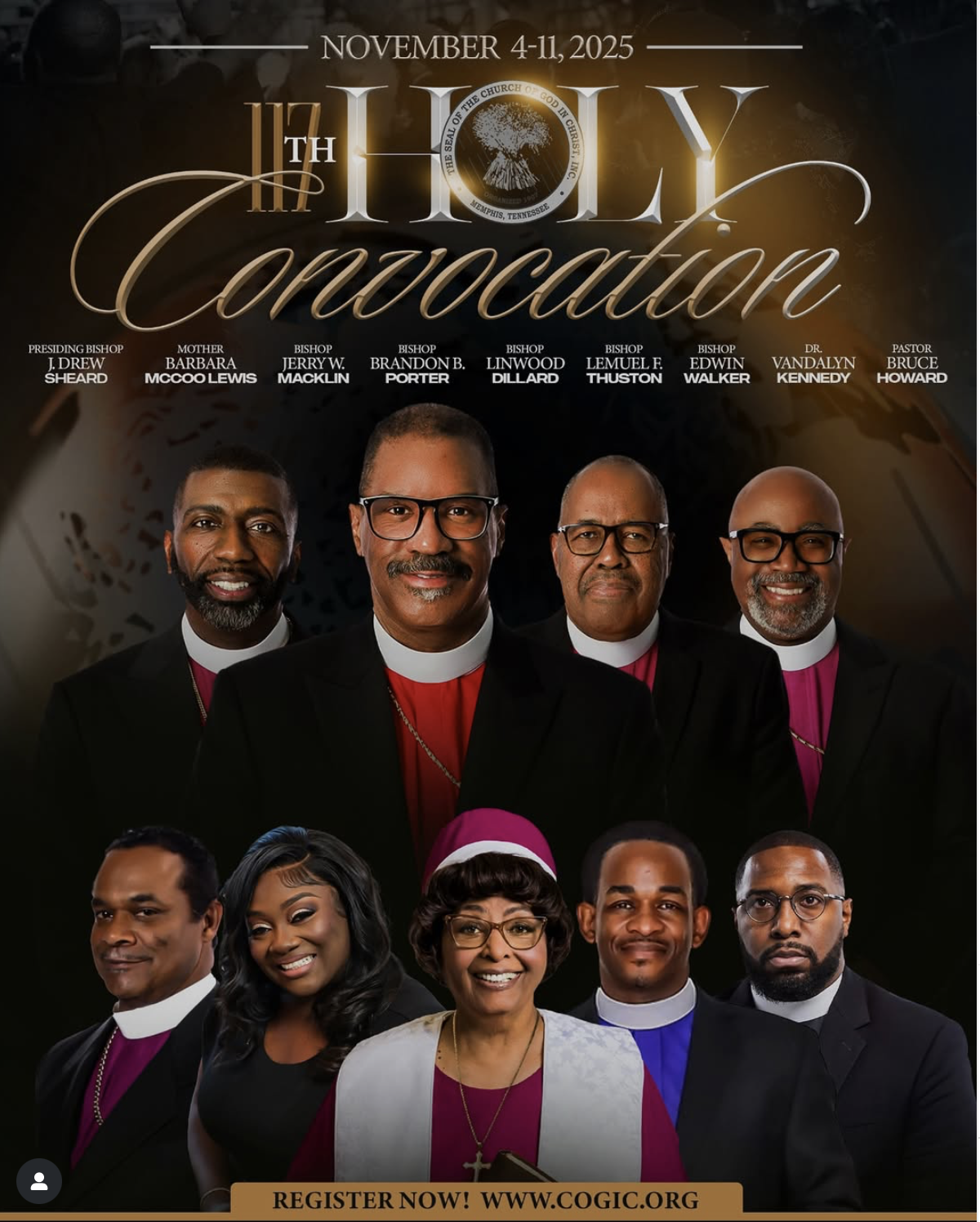 117th Holy Convocation (Nov. 4-11, 2025) - Higher Ground International ...